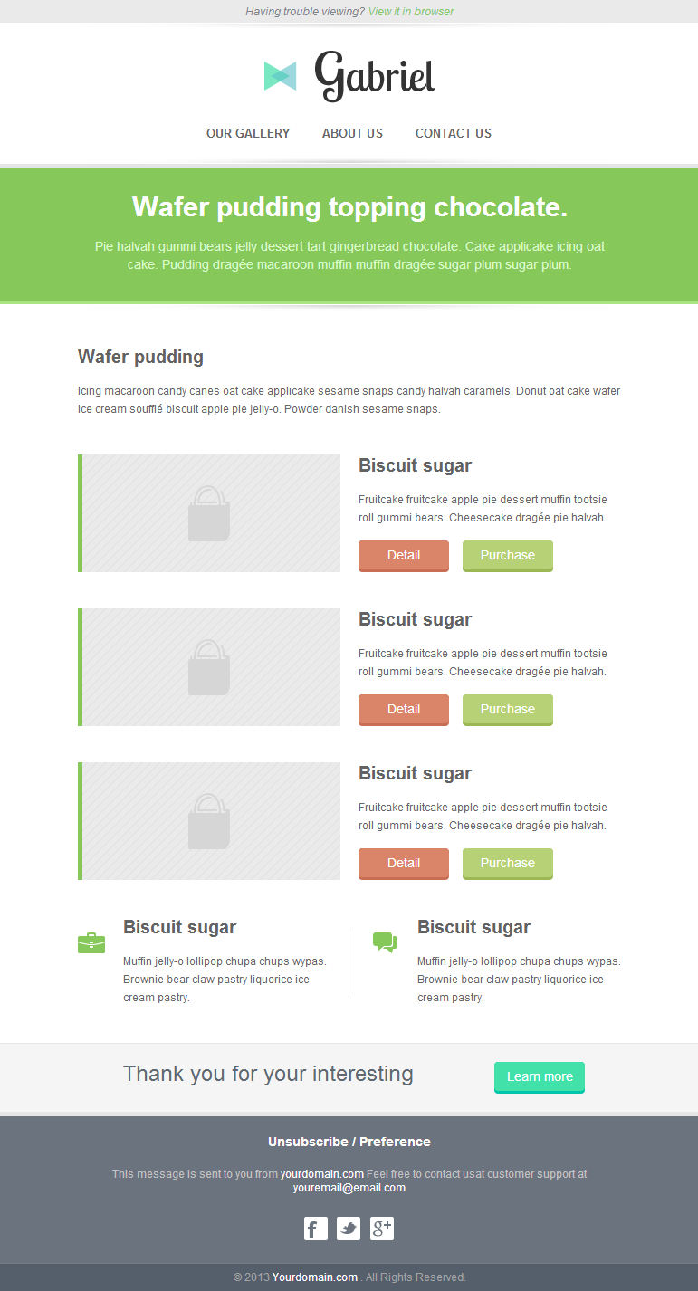 Gabriel - Responsive E-mail Template by nutzumi | ThemeForest